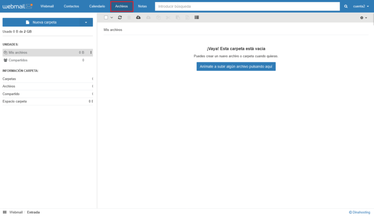 ¿Cómo gestiono mis archivos desde Webmail?