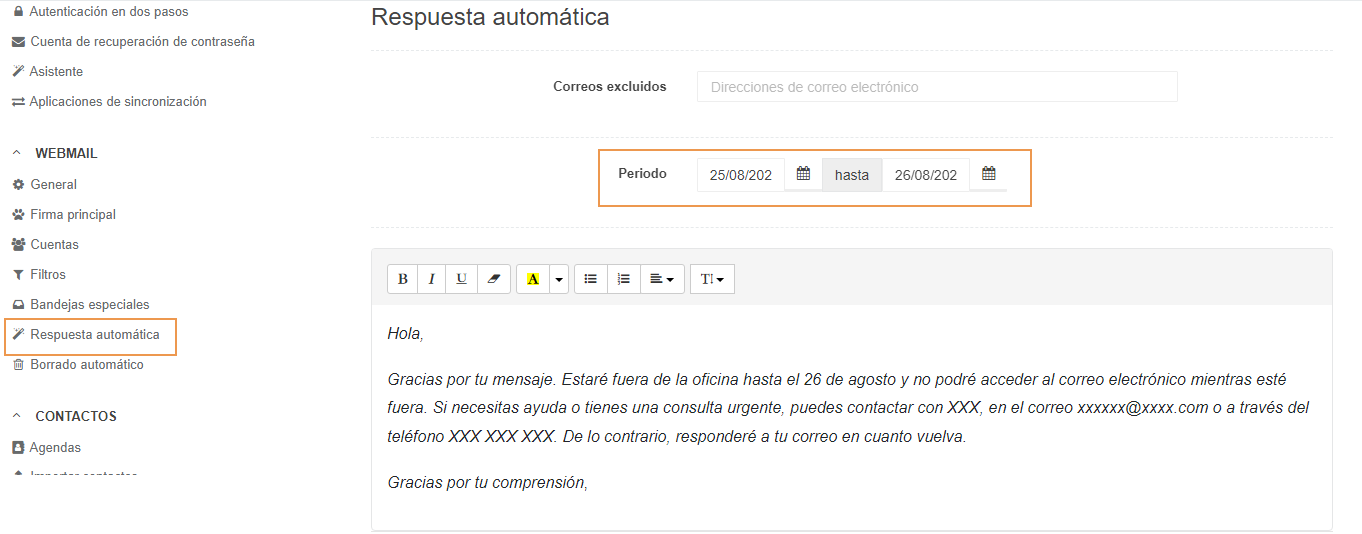 Cómo configurar una respuesta automática en tu correo Cómo configurar una respuesta automática en tu correo