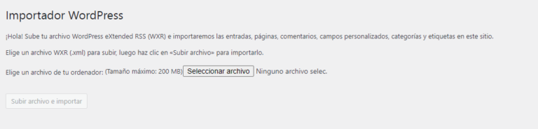 Cómo importar contenido con el plugin WordPress Importer