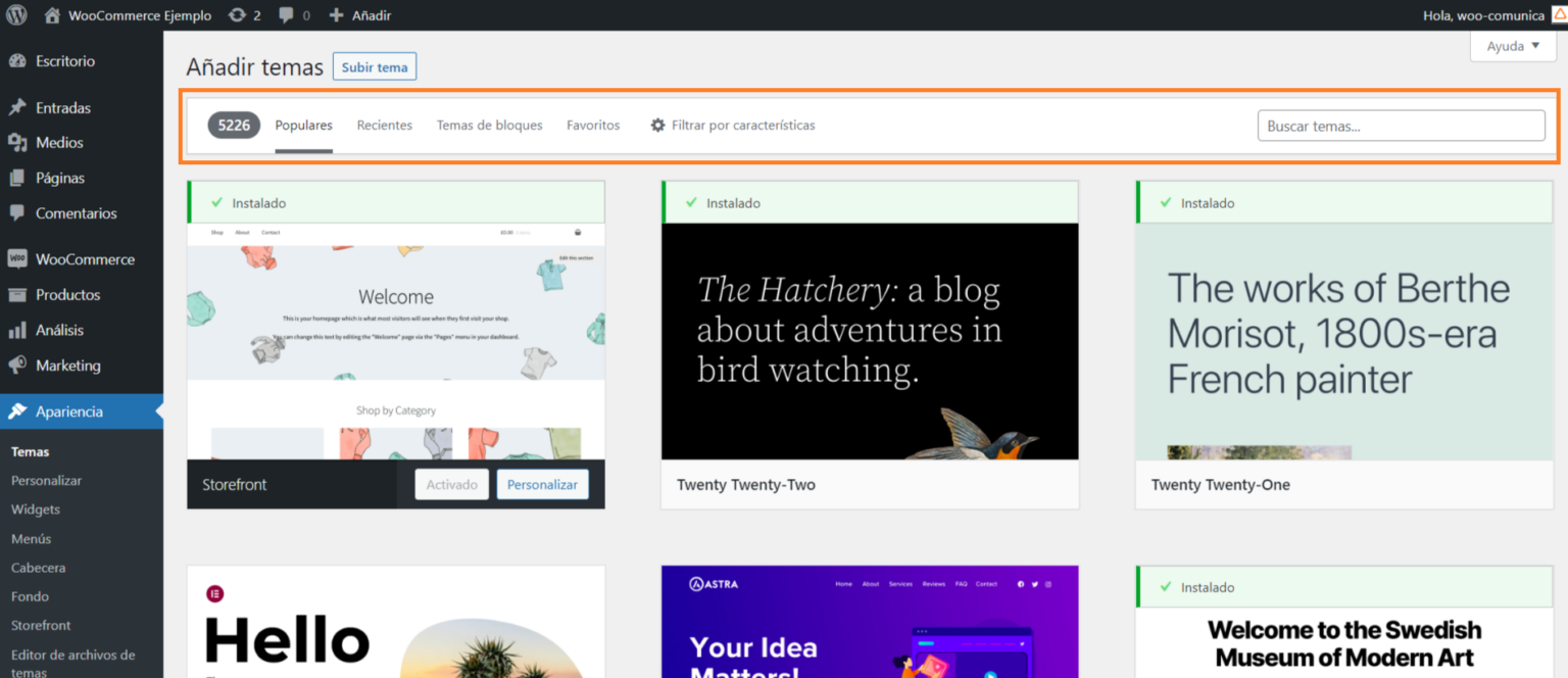 Las 5 mejores páginas de temas para WordPress - Dinahosting