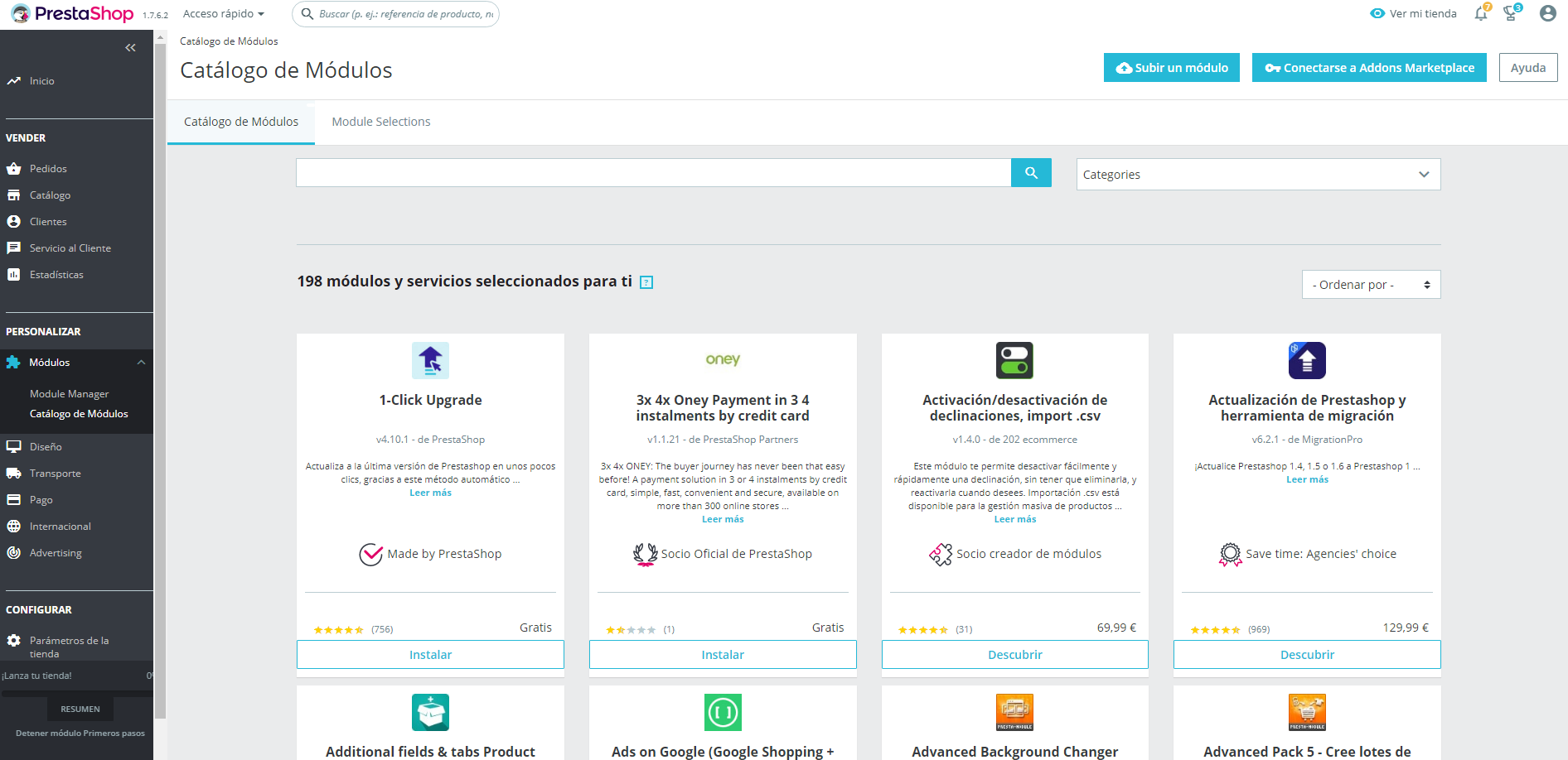 Módulos PrestaShop - El blog de dinahosting