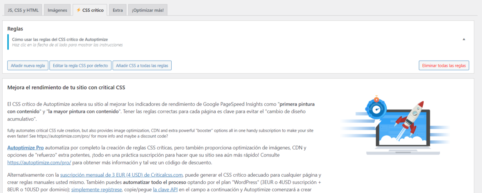 Configurar el plugin Autoptimize en WordPress - Dinahosting