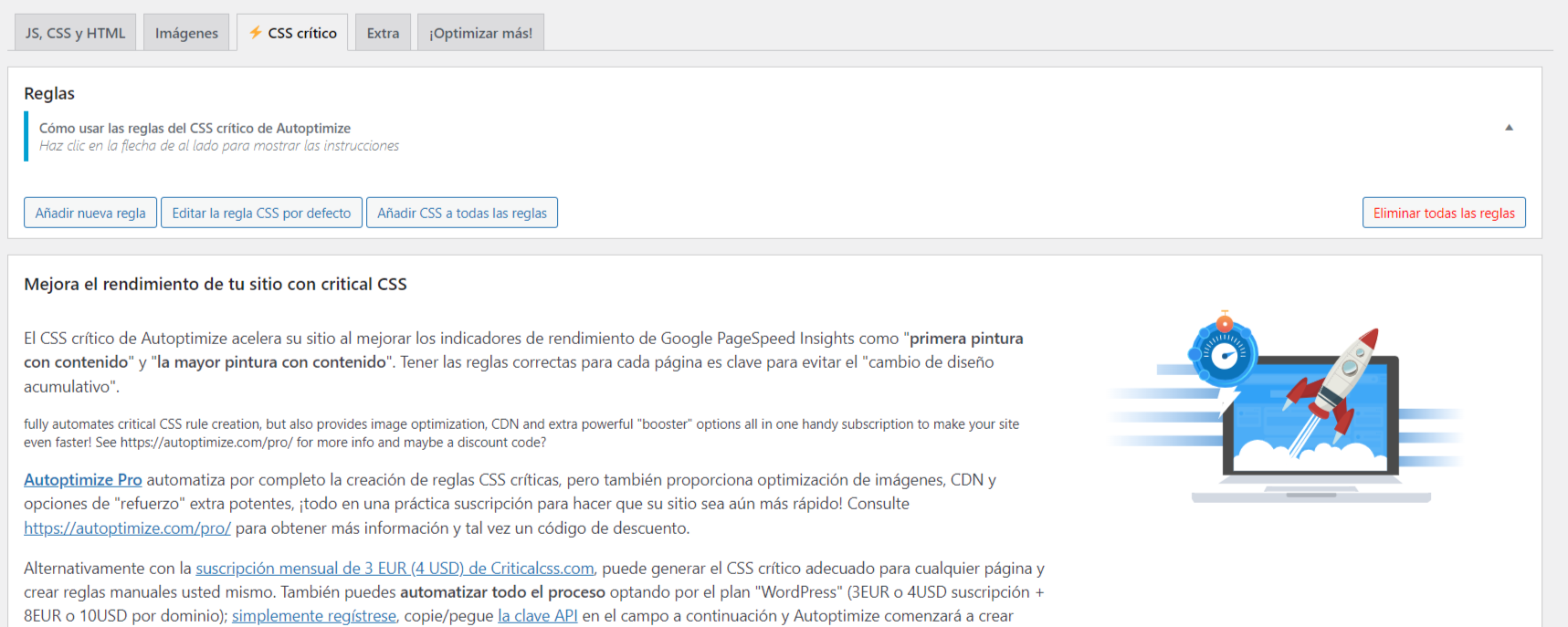 Configurar el plugin Autoptimize en WordPress - Dinahosting