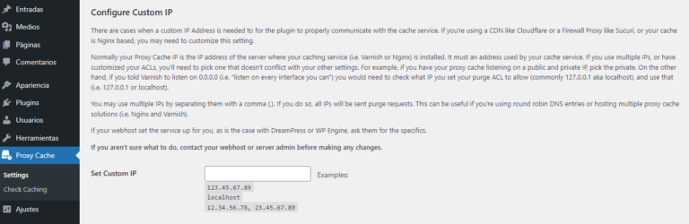 Plugin Proxy Cache Purge de WordPress: tutorial de instalación
