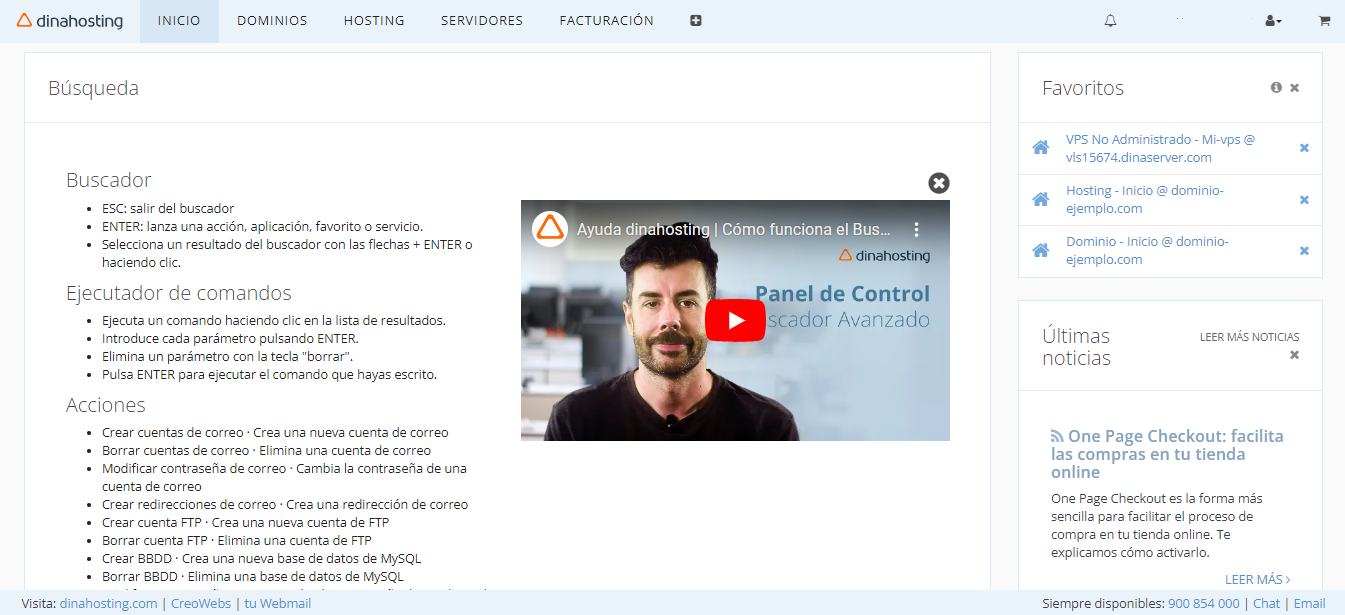 Prueba el Buscador Avanzado de tu Panel - El blog de dinahosting